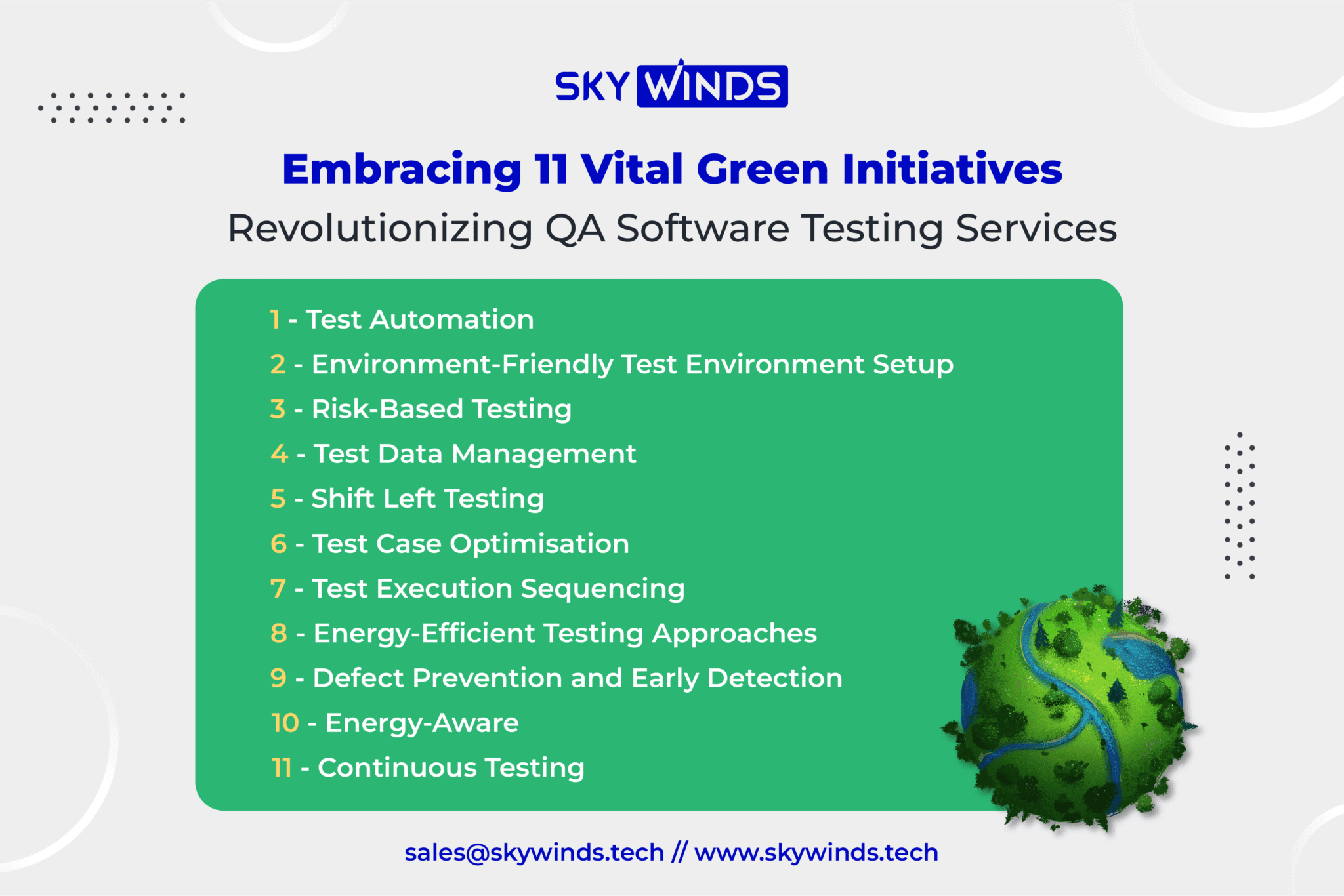 How to Make a Difference with Green Sustainable Testing » Skywinds ...